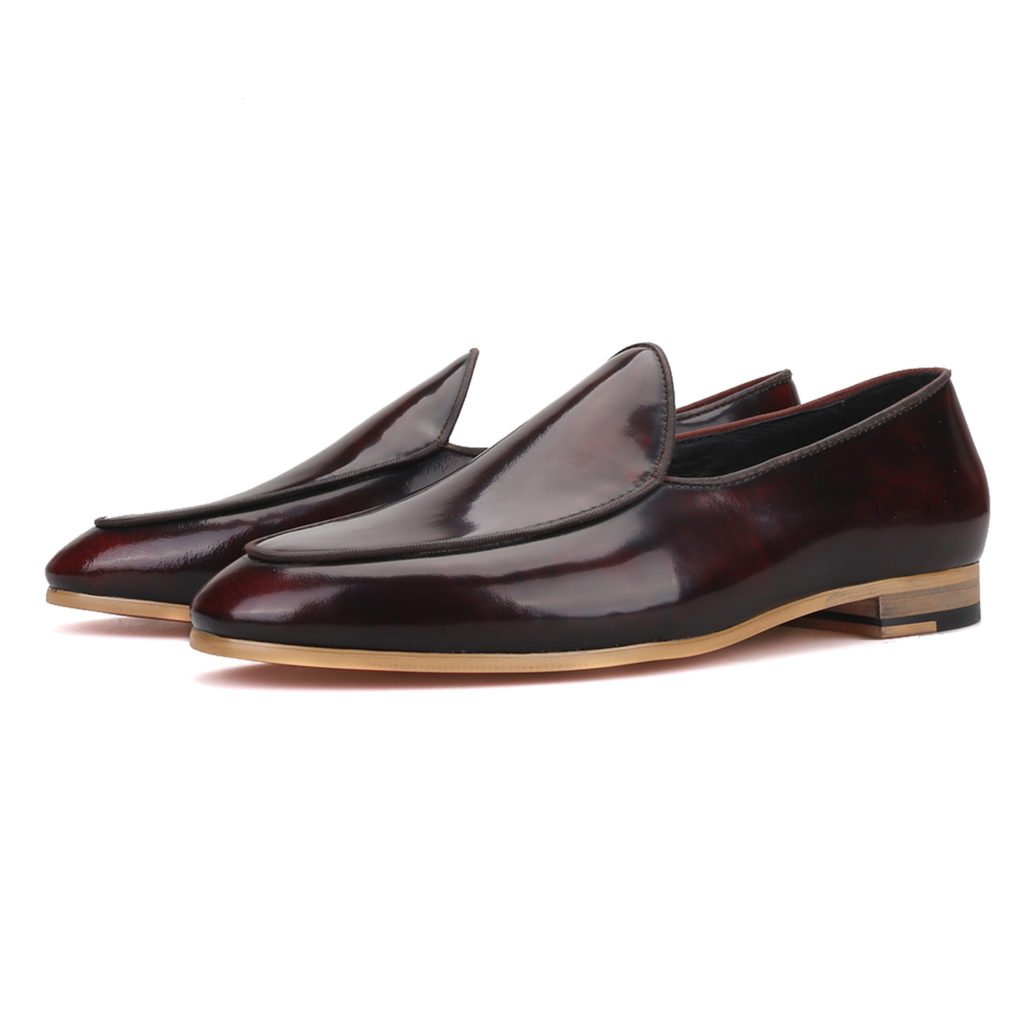 Brown Patent Belgian Loafer - Merlutti