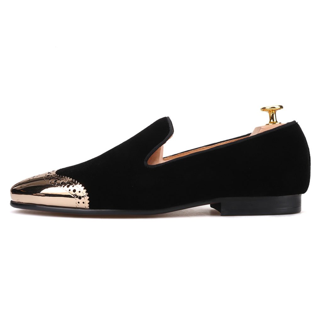 Black Velvet Gold Bullock Buckle - Merlutti